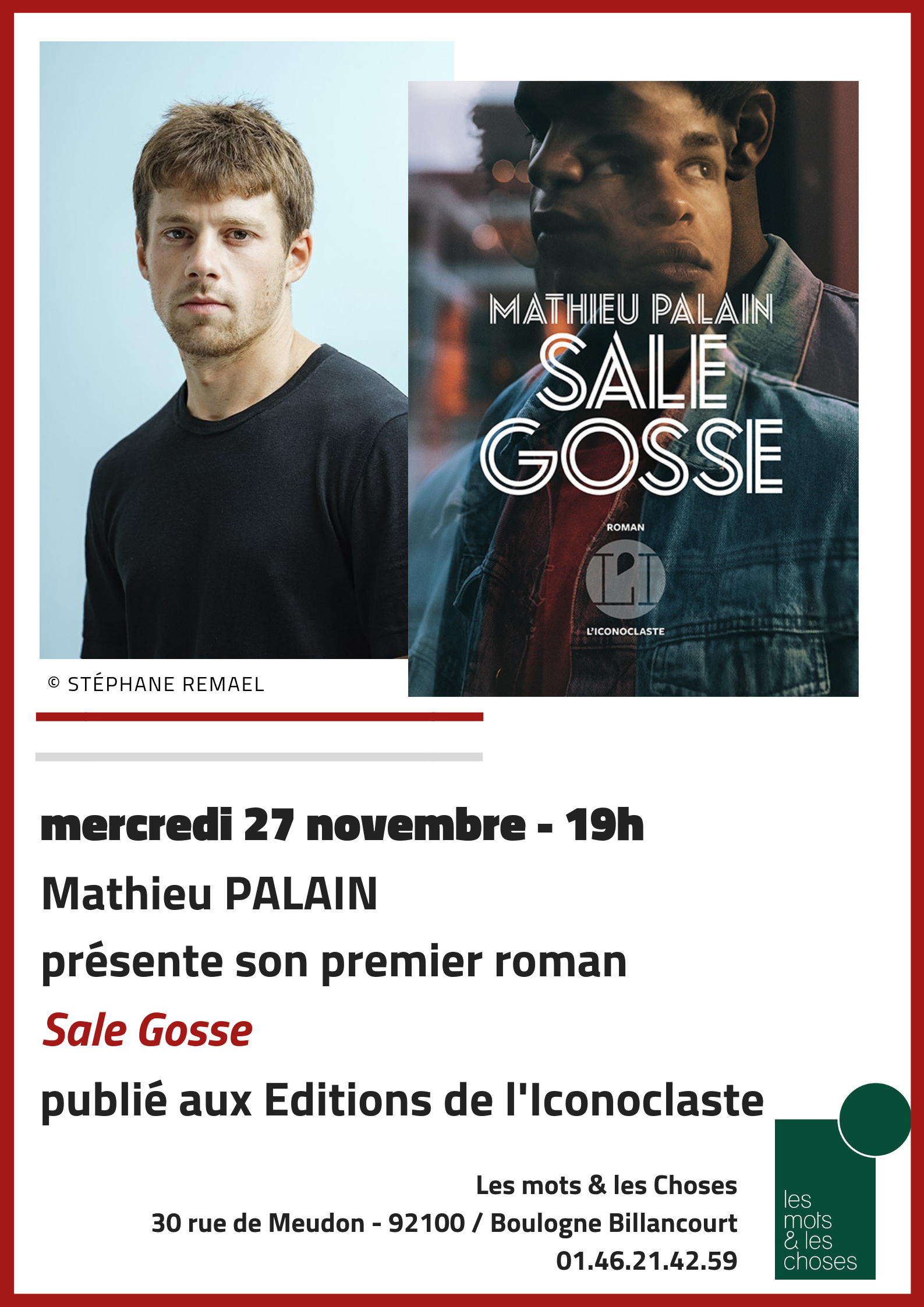 Rencontre avec l'écrivain Mathieu PALAIN, auteur de Sale Gosse, le ...